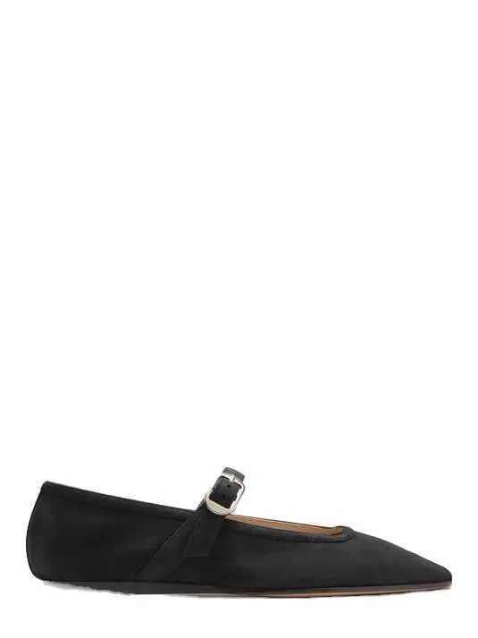 Le Monde Beryl Suede Ballet Mary Janes - Black