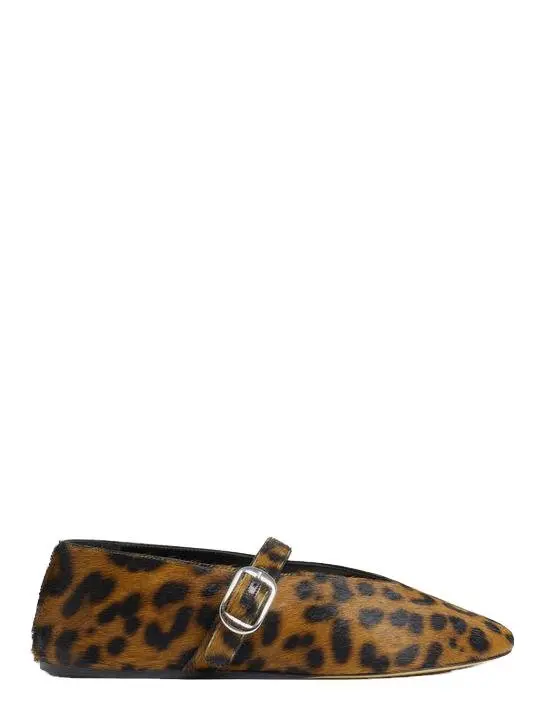 Le Monde Beryl Stella Leopard Calf Hair Slipper - Natural