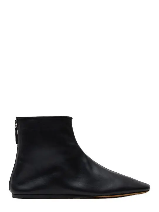 Le Monde Beryl Luna Leather Ankle Boots - Black