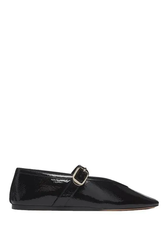 Le Monde Beryl Stella Patent Leather Slippers - Black