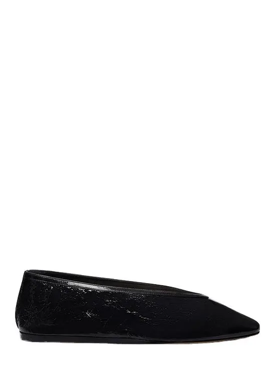 Le Monde Beryl Luna Naplack Leather Slipper - Black