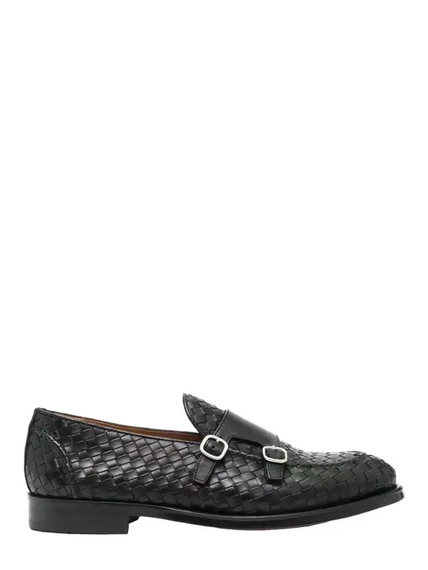 DOUCAL'S Woven Monk Shoes - Black
