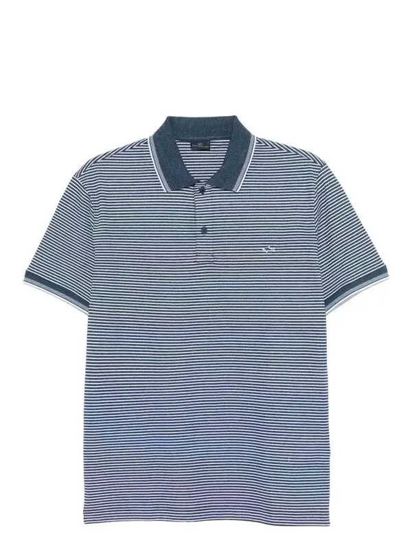 Paul & Shark Striped Polo Shirt - Blue