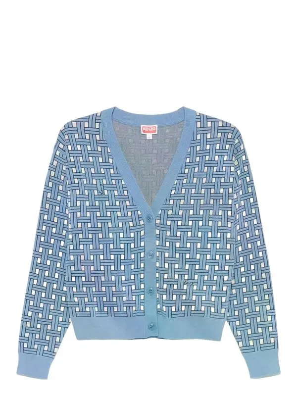Kenzo Weave Cardigan - Blue