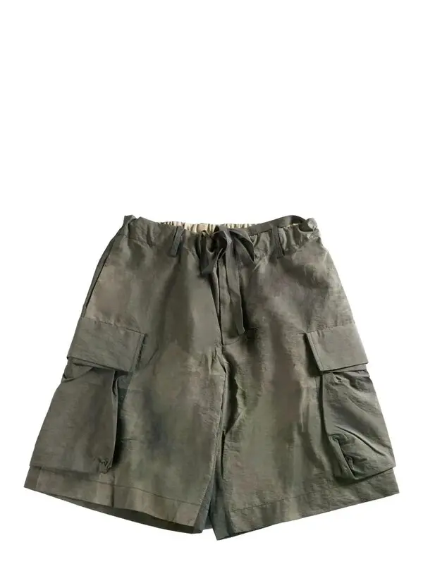 UMA WANG Faded-effect Cargo Shorts - Grey