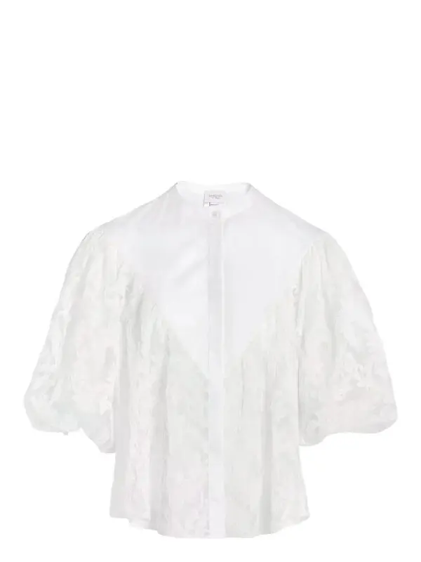 Giambattista Valli Embroidered Lace Blouse - White
