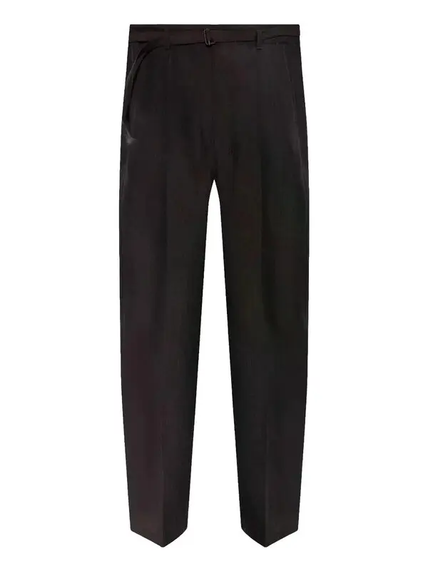 LEMAIRE Belted Tailored Trousers - Black