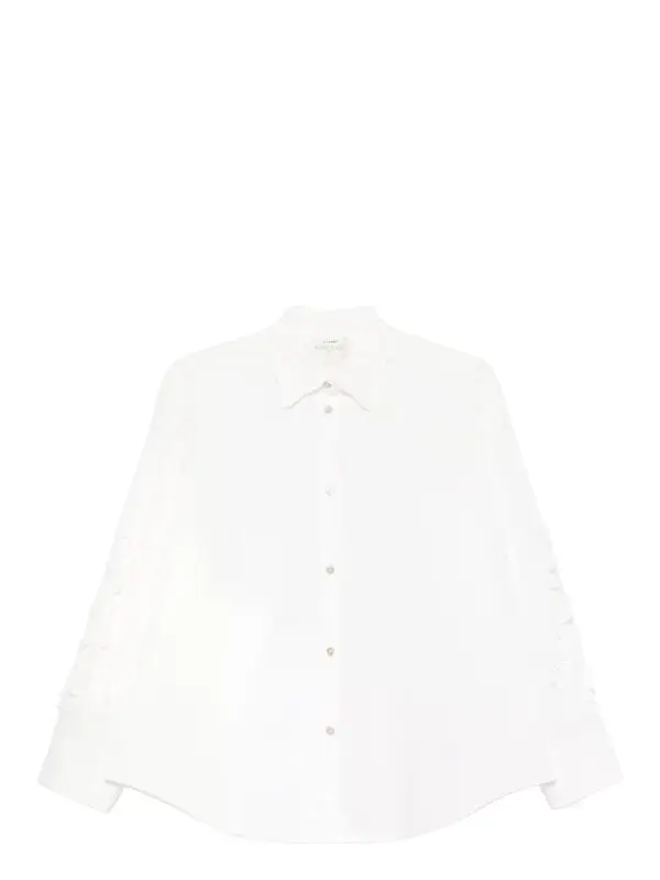 FORTE_FORTE Lace Detailed Shirt - White