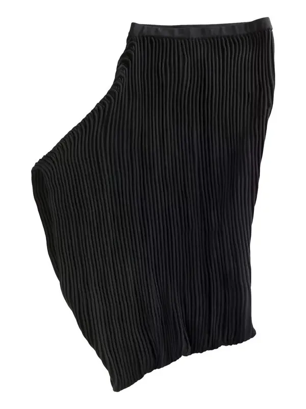 Issey Miyake Asymmetric Plissé Skirt - Black