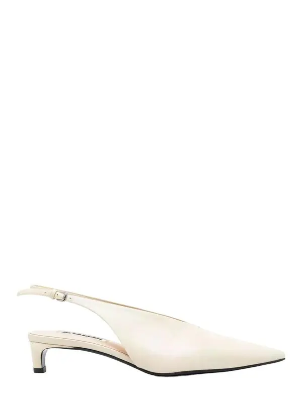 JIL SANDER 40mm Leather Slingback Pumps - Neutrals