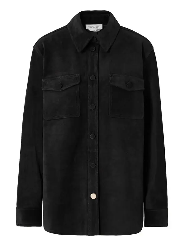 Gabriela Hearst Irene Suede Shirt - Black