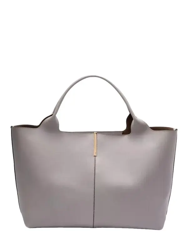 TOD'S Leather Tote Bag - Grey