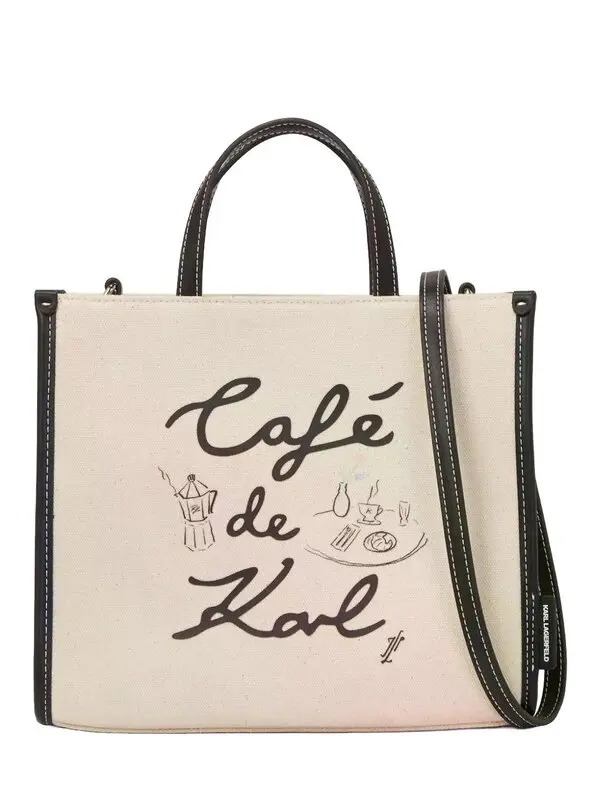 Karl Lagerfeld X Jorge Parra Canvas Tote - Neutrals