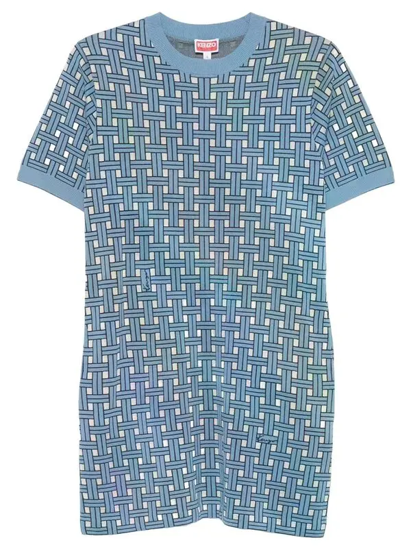 Kenzo Weave Mini Dress - Blue