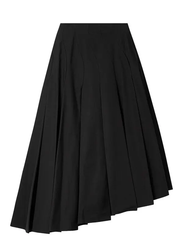 FFORME Rio Asymmetric Midi Skirt - Black