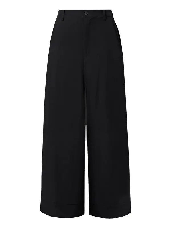 ADIDAS ORIGINALS Y-3 Twill Wide-leg Pants - Black