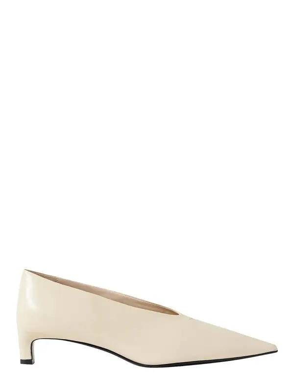 JIL SANDER Leather Pumps - Cream