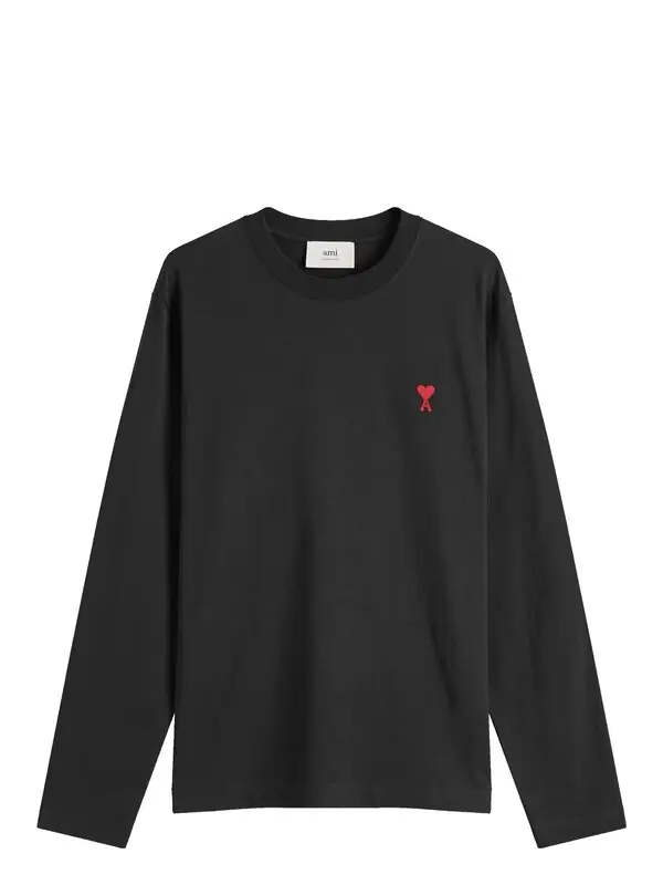 Ami Red Adc Classic Long Sleeve T-shirt - Black