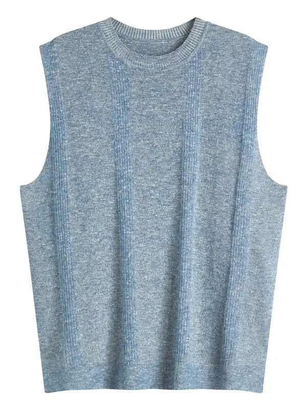 MAISON MARGIELA Knitted Sleeveless Jumper - Petrol