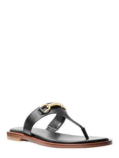 Michael Kors Carson Leather Sandals - Black