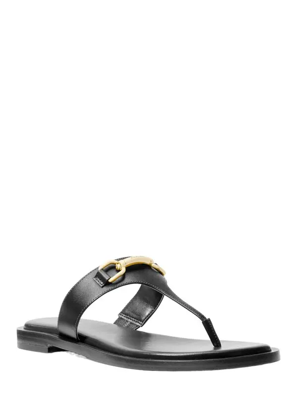 Michael Kors Carson Leather Sandal - Black