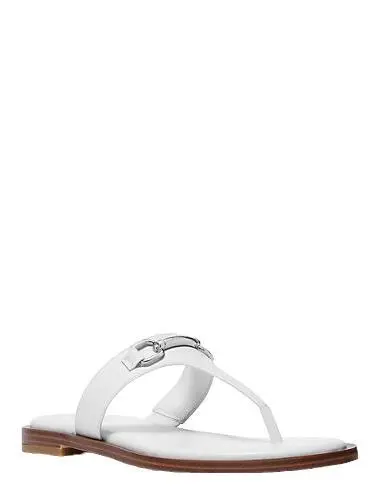 Michael Kors Carson Leather Sandals - White