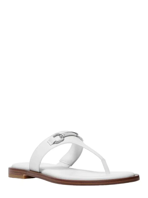 Michael Kors Carson Leather Sandal - White