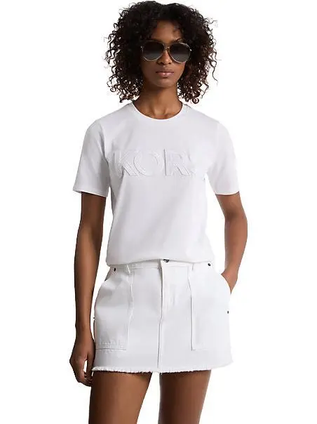 Michael Kors Sequined Logo T-shirt - White