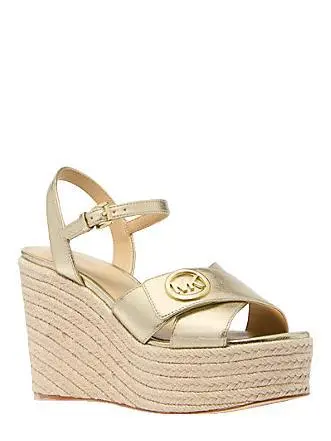 Michael Kors Hannah Metallic Wedge Sandal - Gold