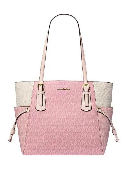 Michael Kors Voyager Large Color-block Logo Tote Bag - Pink
