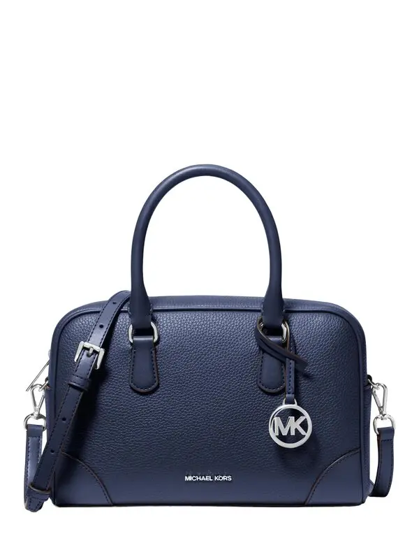 Michael Kors Medium Pebbled Leather Satchel - Blue