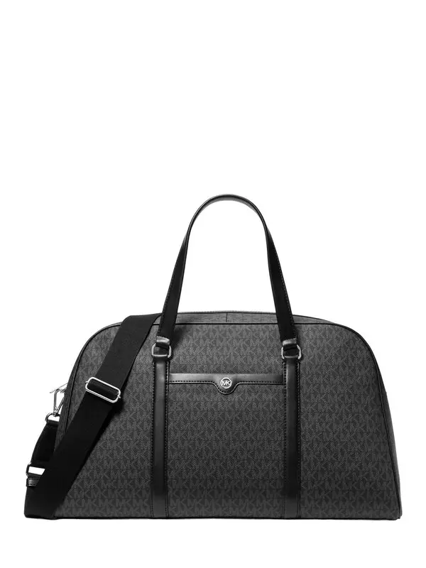 Michael Kors Jet Set Travel Extra-large Signature Logo Weekender Bag - Black
