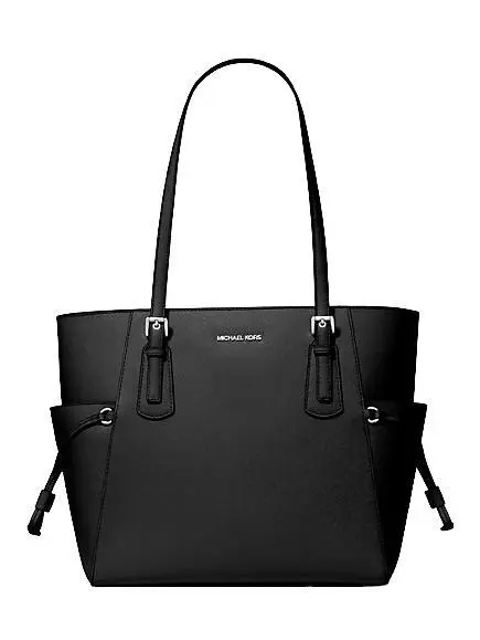 Michael Kors Large Voyager Saffiano Leather Tote Bag - Black