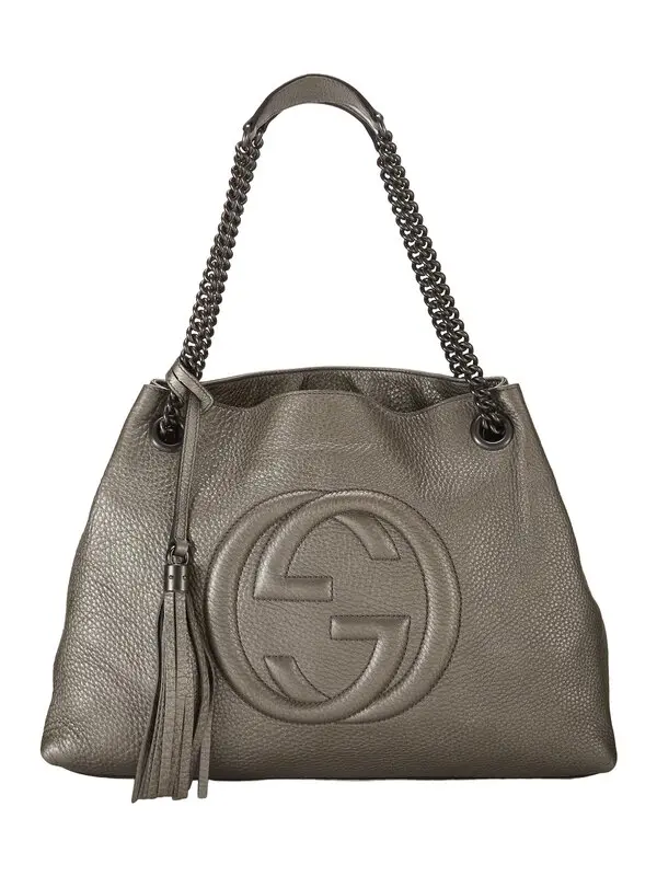 Gucci Soho Chain Tote - Silver