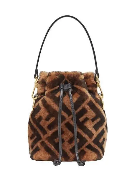 Fendi Mon Tresor Minibag In Sheepskin - Brown