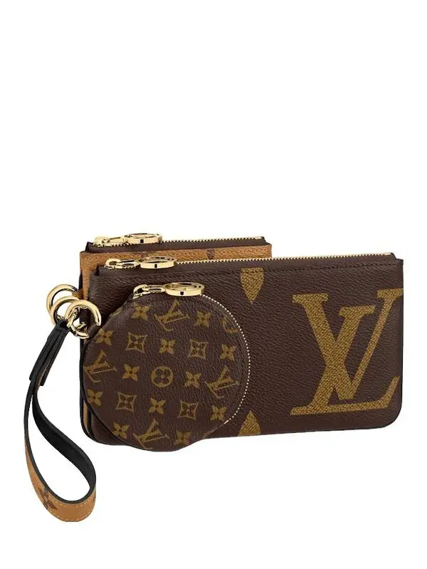 LOUIS VUITTON Trio Pouch Monogram Giant/reverse/mini - Brown