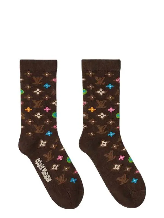 LOUIS VUITTON By Tyler, The Creator Monogram Craggy Socks - Brown