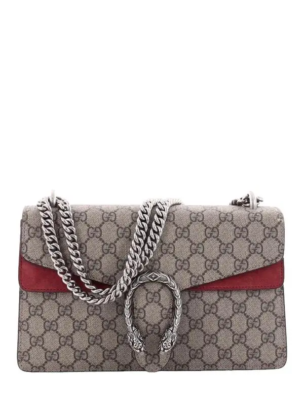 Gucci Dionysus Gg Supreme Small Shoulder Bag - Beige/red
