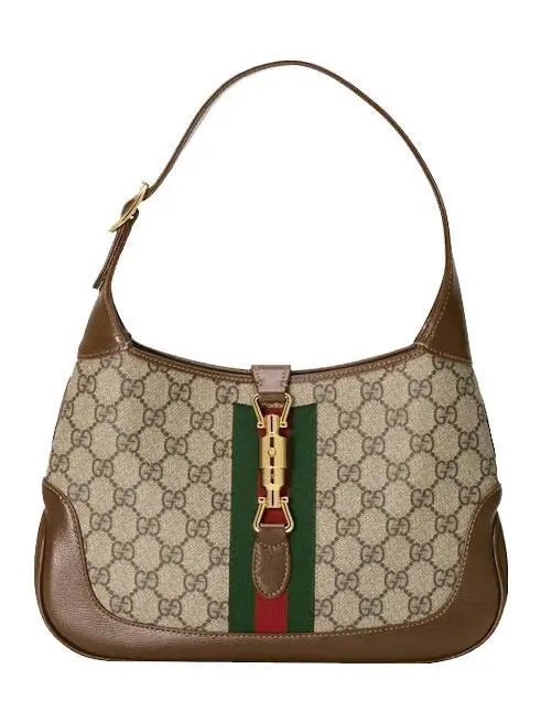 Gucci Jackie 1961 Small Shoulder Bag Gg Supreme - Beige/ebony