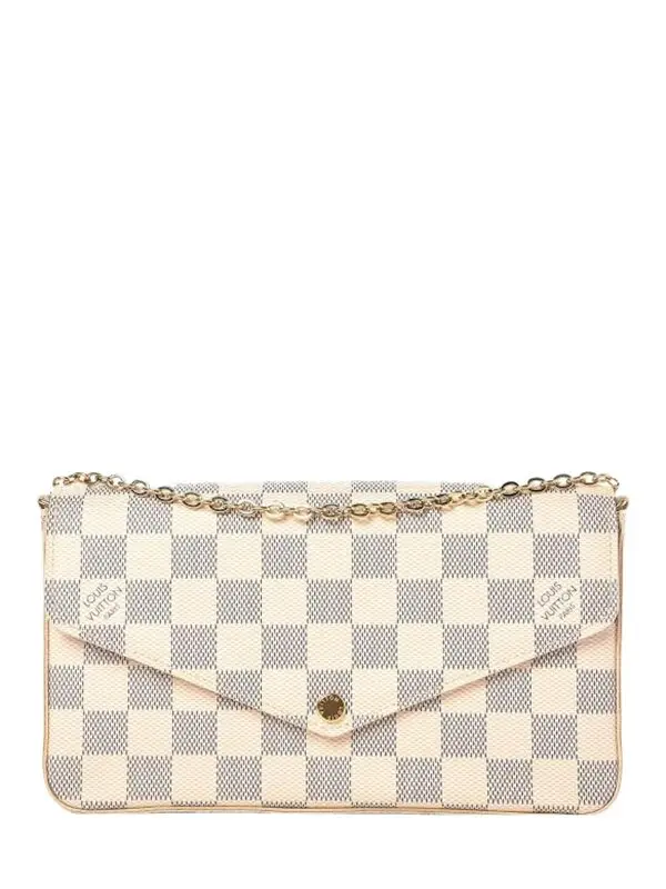 LOUIS VUITTON Pochette Felicie Damier Azur - Rose Ballerine