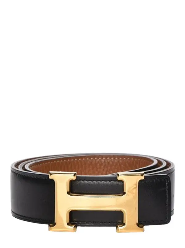 Hermès H Belt Box/togo 32mm - Noir/gold