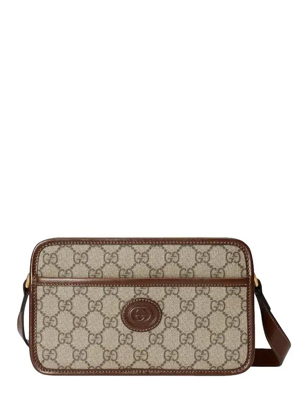Gucci Mini Bag With Interlocking G - Beige/ebony