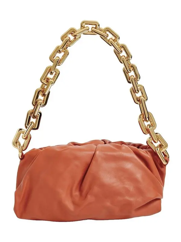 Bottega Veneta Leather Chain Pouch - Maple