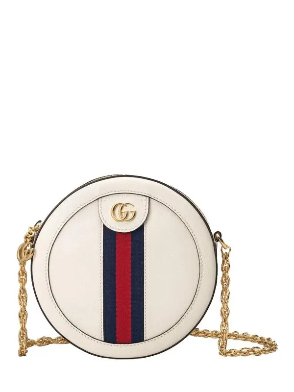 Gucci Ophidia Round Mini Shoulder Bag - White