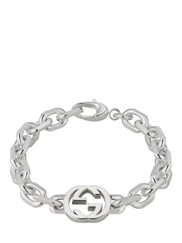 Gucci Interlocking G Chain Bracelet - 925 Sterling Silver With Shiny Finish