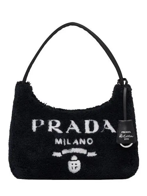Prada Re-edition 2000 Terry Mini Bag - Black/white