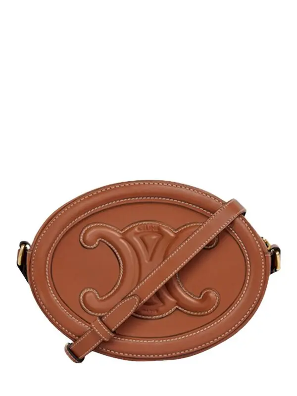 Celine Cuir Triomphe Oval Bag - Tan