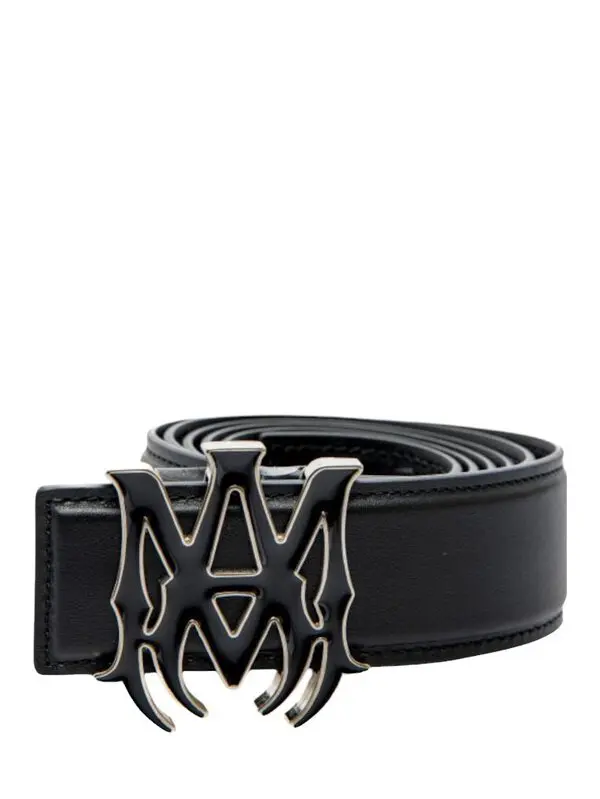 Amiri Nappa Leather Belt - Black