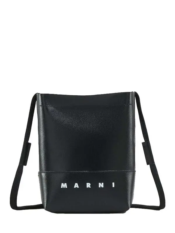 Marni Shoulder Bag With Logo - Black