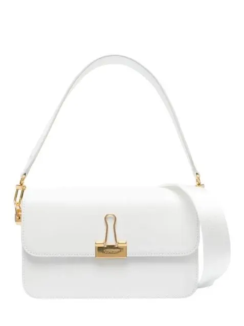 Off-White Off Plain Binder M Shoulder Bag - White